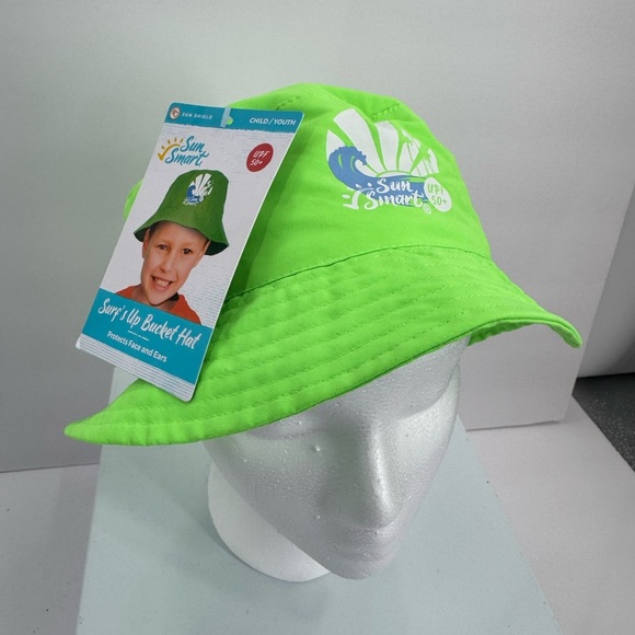 Sun Smart | Accessories | Sun Smart Kids Green Bucket Hat Upf 5 | Poshmark